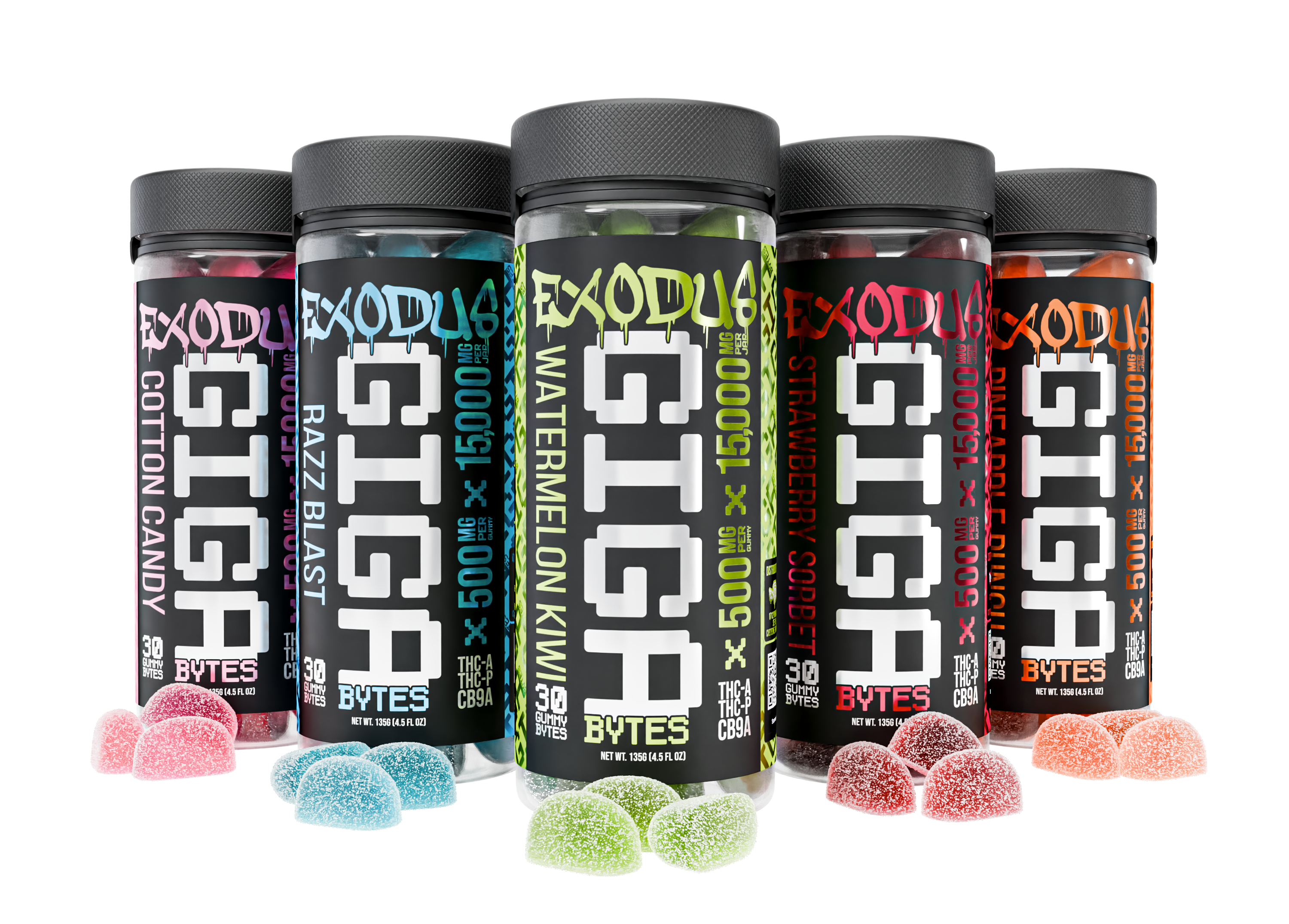 Exodus GIGABYTE THC-A Gummies 15000mg Jar – Big D CBD